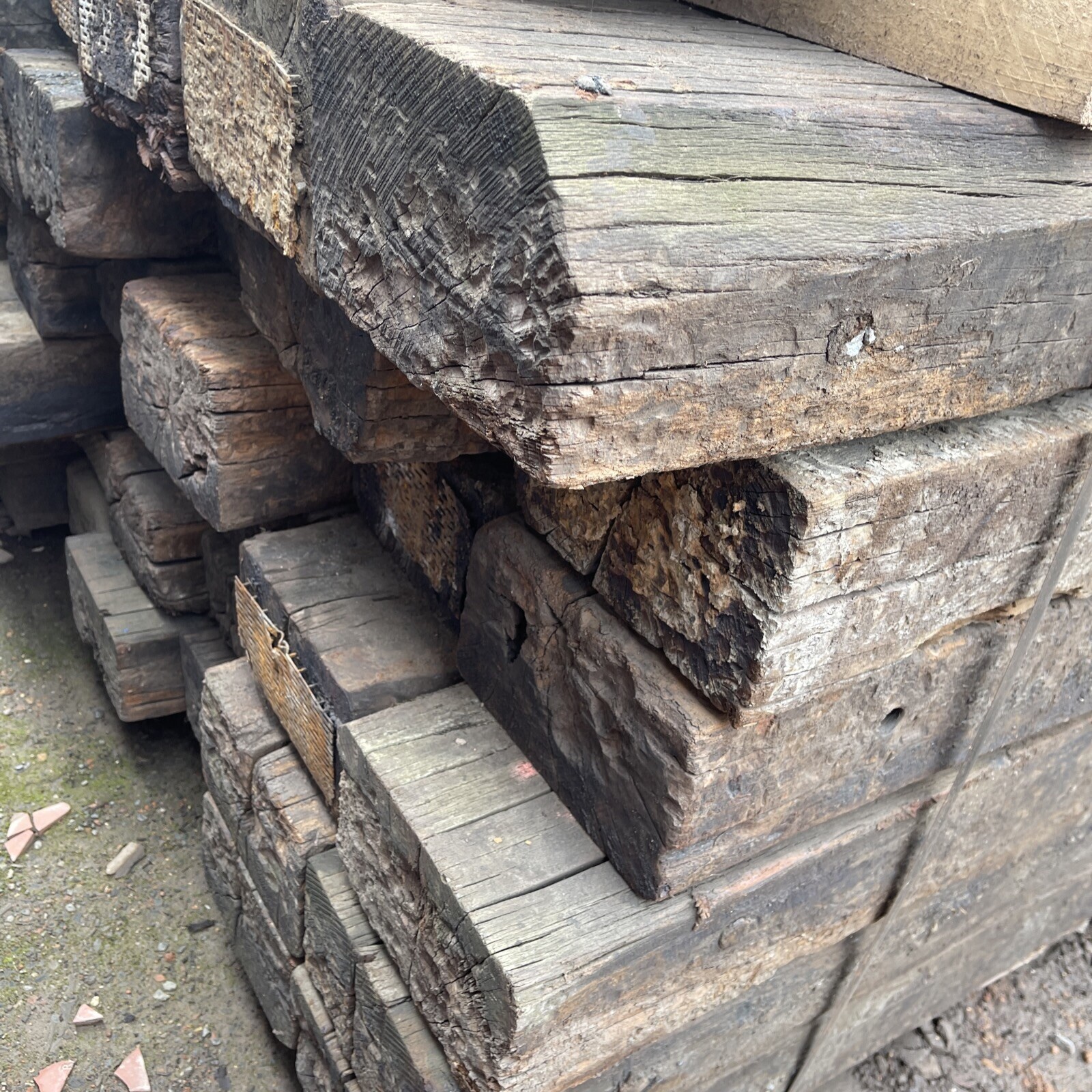 Contact For Stock GRADE A/B SLEEPERS RECLAIMED OAK OR HARDWOOD 250 X150 ...