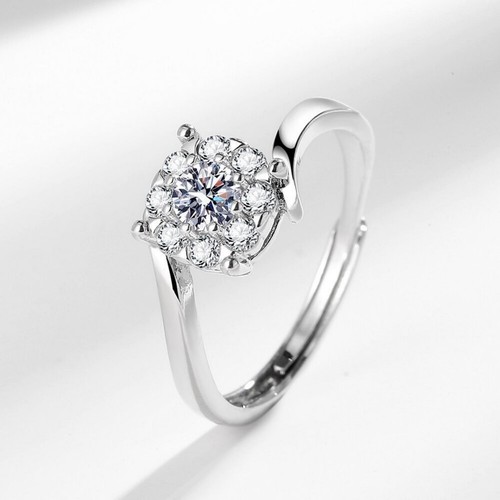 New Light Luxury Personality Lady Fashion Super Flash Diamond Ring Hand ...