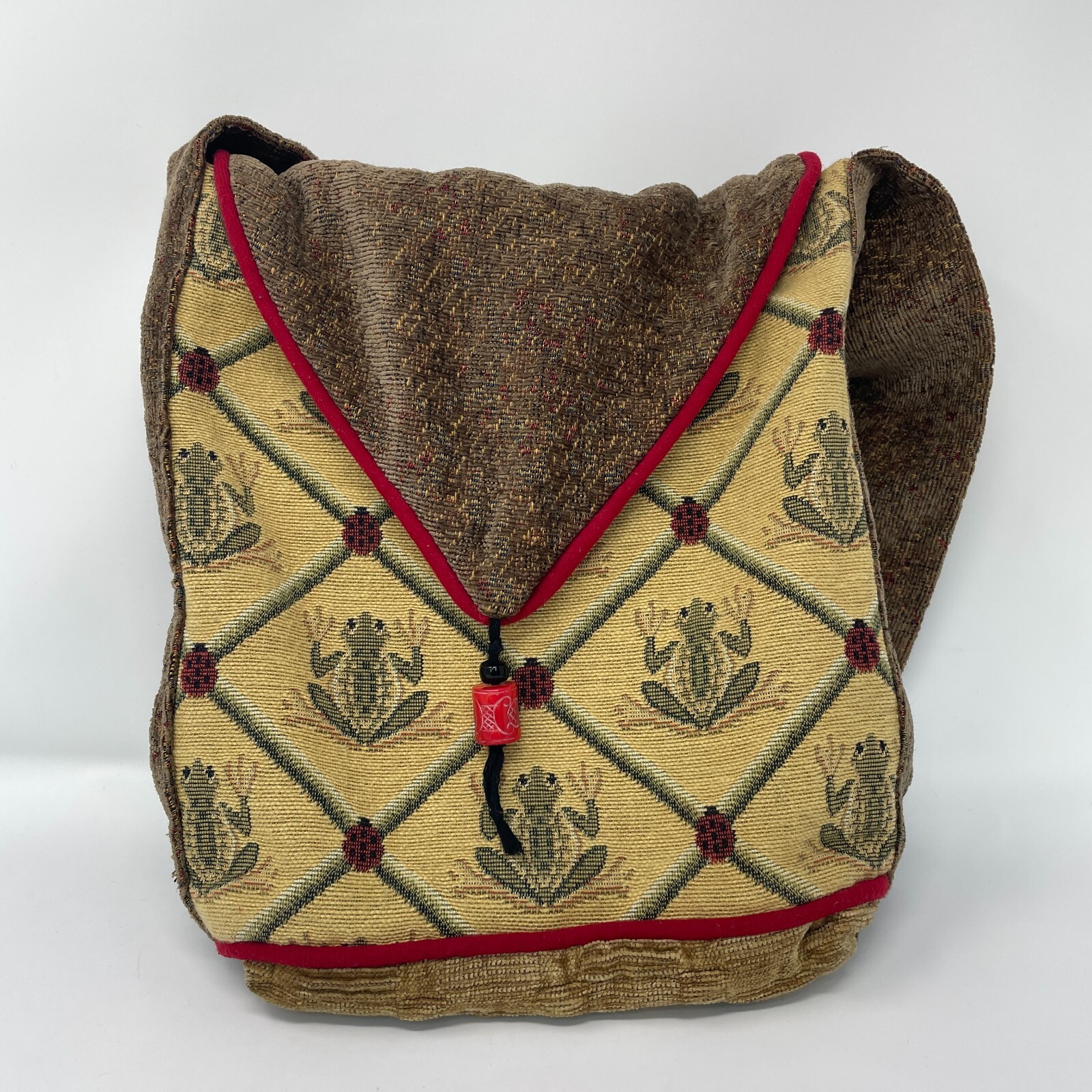 Elisa Sumner Frog Tapestry Boho Top Flap Soft Structu… - Gem