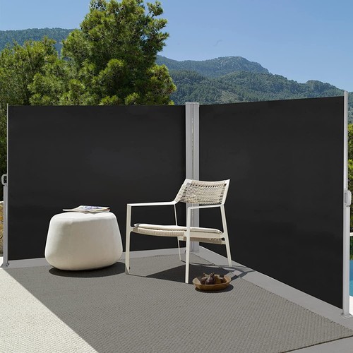 600 x 180cm Side Awning Side Blind Extendable Sun Wind Protection ...
