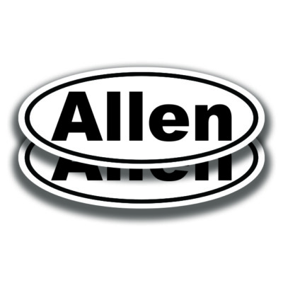 ALLEN NAME DECALs 2 Stickers Bogo Car Truck Bumper Window | eBay