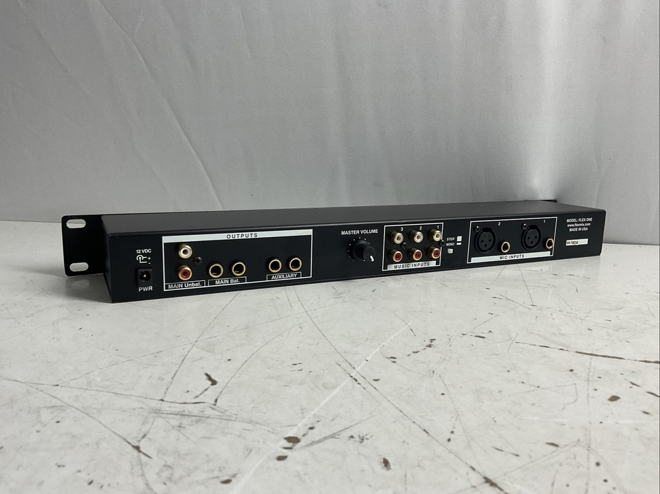 Flexmix-1 One Fitness Sound Channel Mixer Made Usa Volume Bass Treble ...