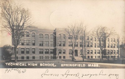 SPRINGFIELD, MA ~ TECHNICAL HIGH SCHOOL, REAL PHOTO PC ~ used 1907 | eBay