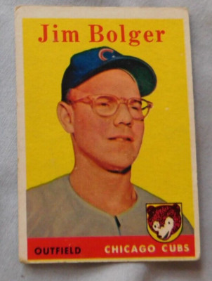 1958 Topps #201 Jim Bolger Chicago Cubs Baseball Card ex | eBay