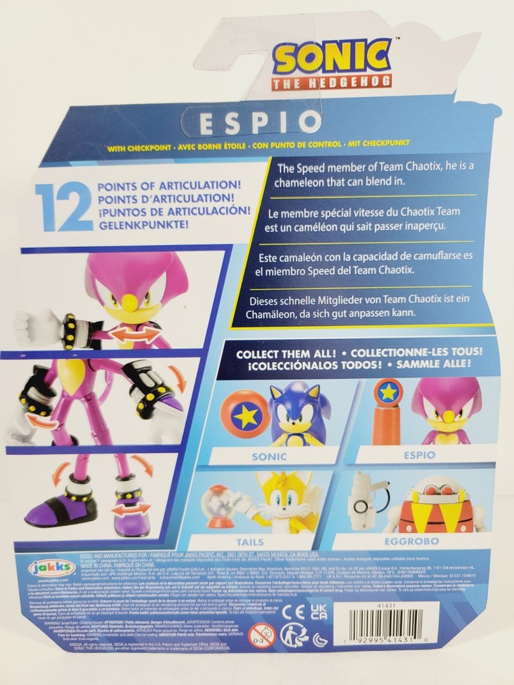 Espio the Chameleon Figure Jakks 4" (Wave 9) (2022) (Sonic The Hedgehog ...