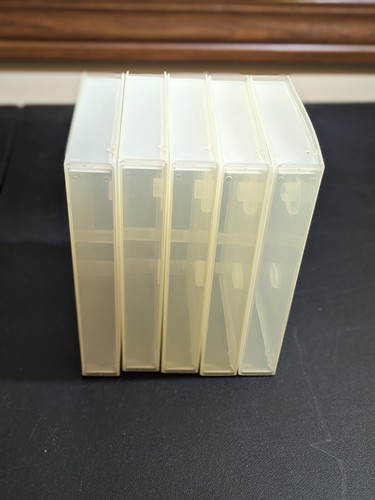 Lot Of 10 Clear VHS Video Tapes Storage Cases Empty Hard Shell With ...