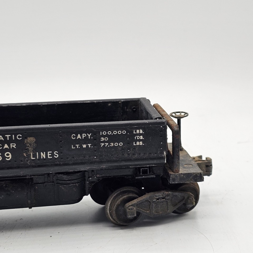 LIONEL #3469 AUTOMATIC COAL DUMP CAR - BLACK 1949-'55 DIE CAST/ALUMINUM ...