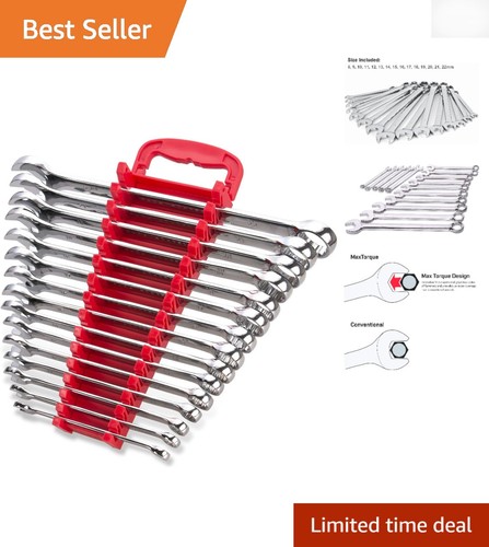 Durable 15-Piece Metric Wrench Set - Long Pattern Chrome Vanadium Steel ...