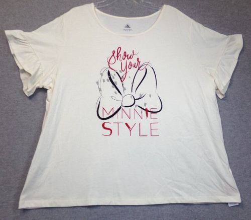 Disney Minnie Mouse Shirt Womens Beige Size 2X Show Your Minnie Style ...