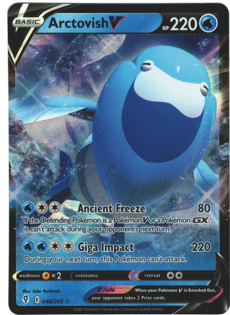 Arctovish V 48/203 Evolving Skies Holo Rare Pokemon Card Pokémon TCG ...