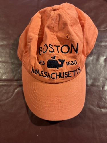 Pink Boston Massachusetts Whale EST. 1630 Baseball Cap/Hat Strapback ...