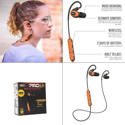 Pro 2.0 Bluetooth Hearing Protection Earbuds, 27 Db Noise Reduction ...
