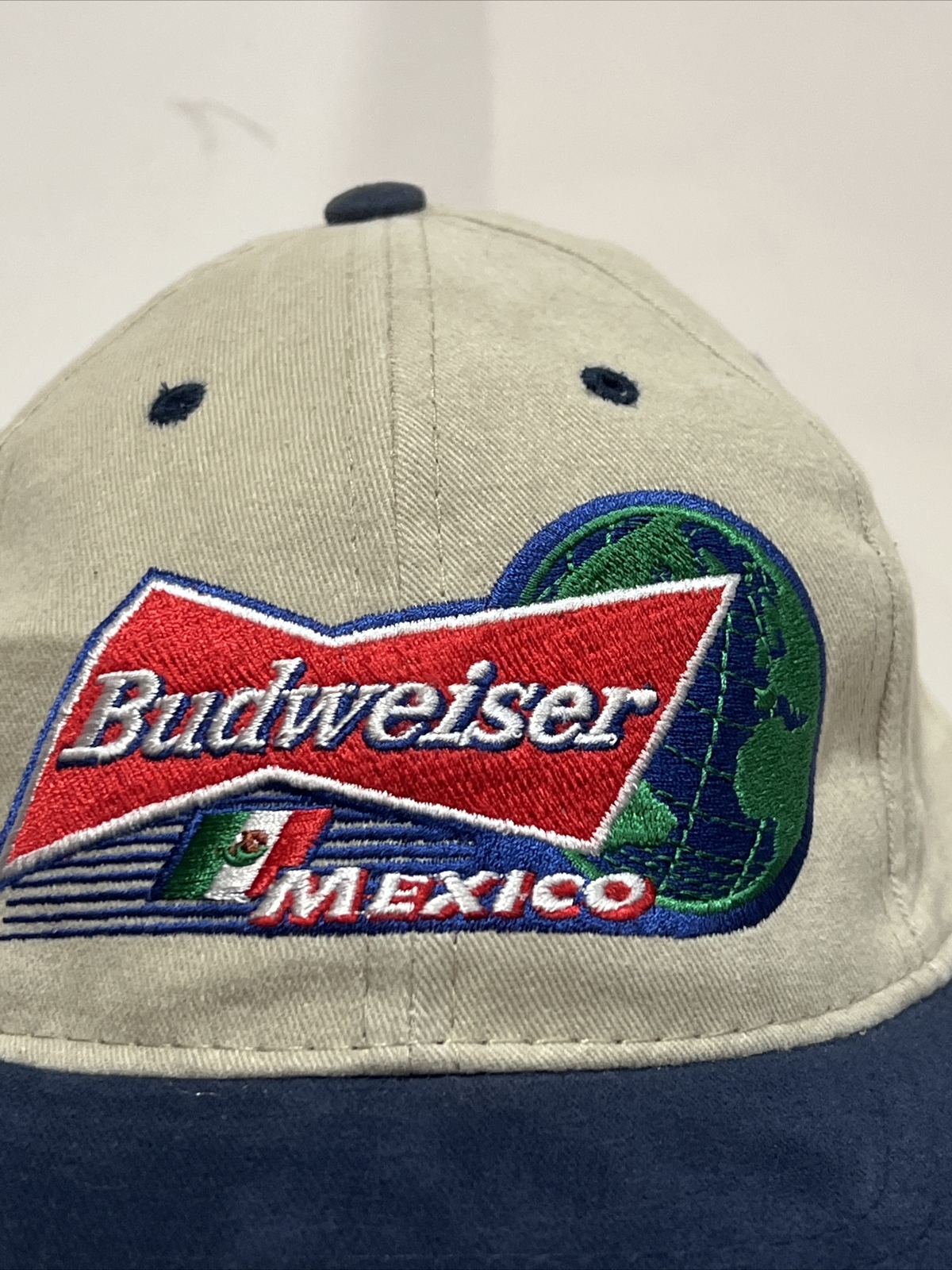 Vintage Budweiser Mexico Cerveca Beer Baseball Cap Ha… - Gem