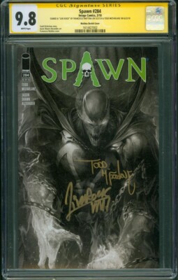 Spawn 284 CGC 2XSS 9.8 Todd McFarlane Mattina Sketch Variant 3/18 | eBay