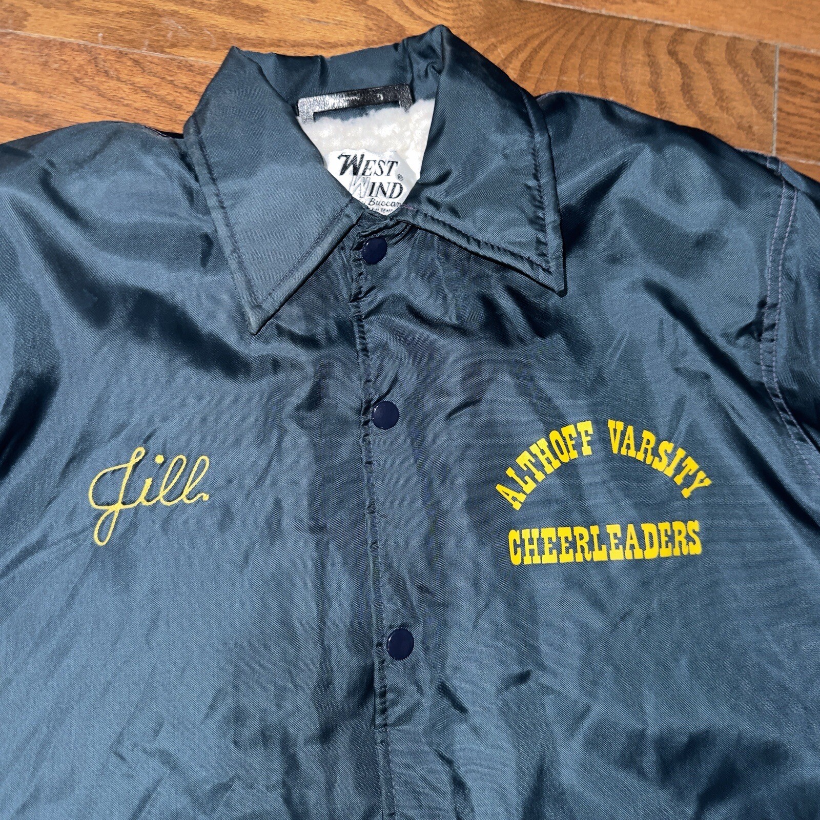 Vintage 1970s Cheerleading Jacket Rope Stitch Sz Smal… - Gem