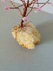 NEW set of 2 french beaded flower handmade tree geode tree rock pink ...