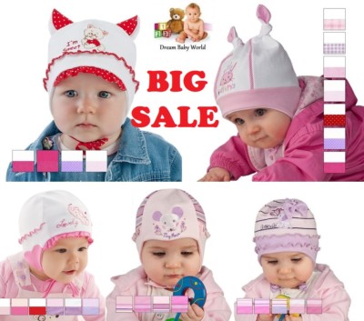 SALE Cotton hat for little girl SPRING / AUTUMN size 0 - 18 months ...