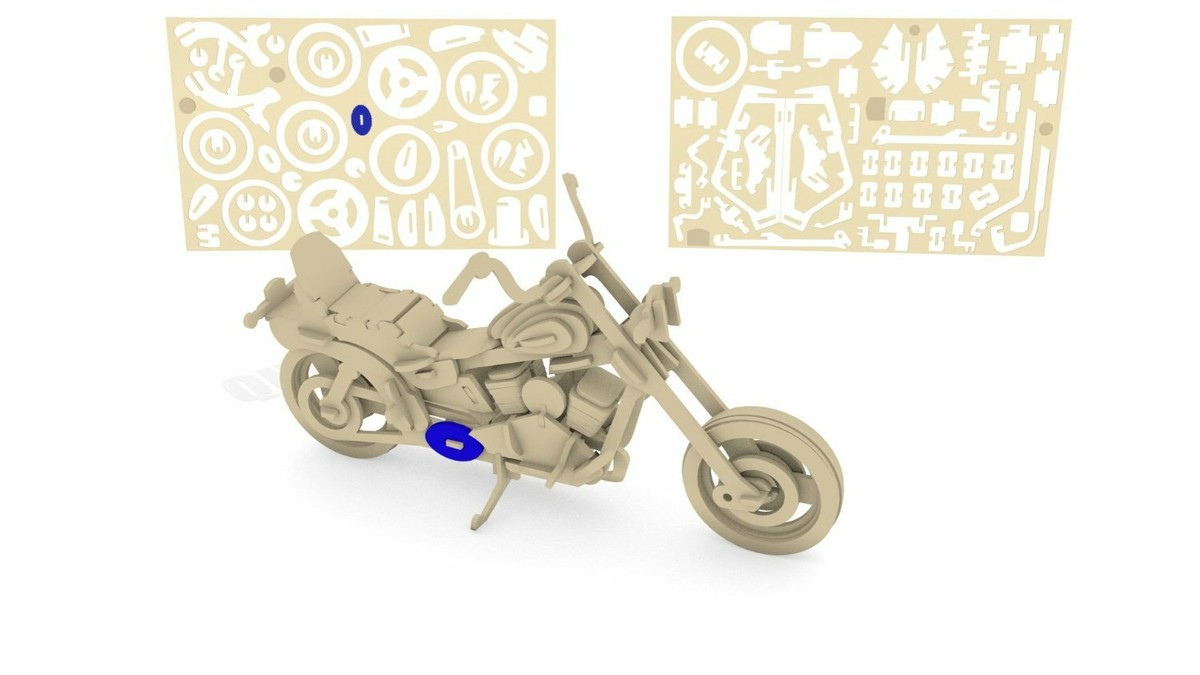 Activité Manuelle Enfant Kit Construction Moto En Bois Quay - Maquette ...