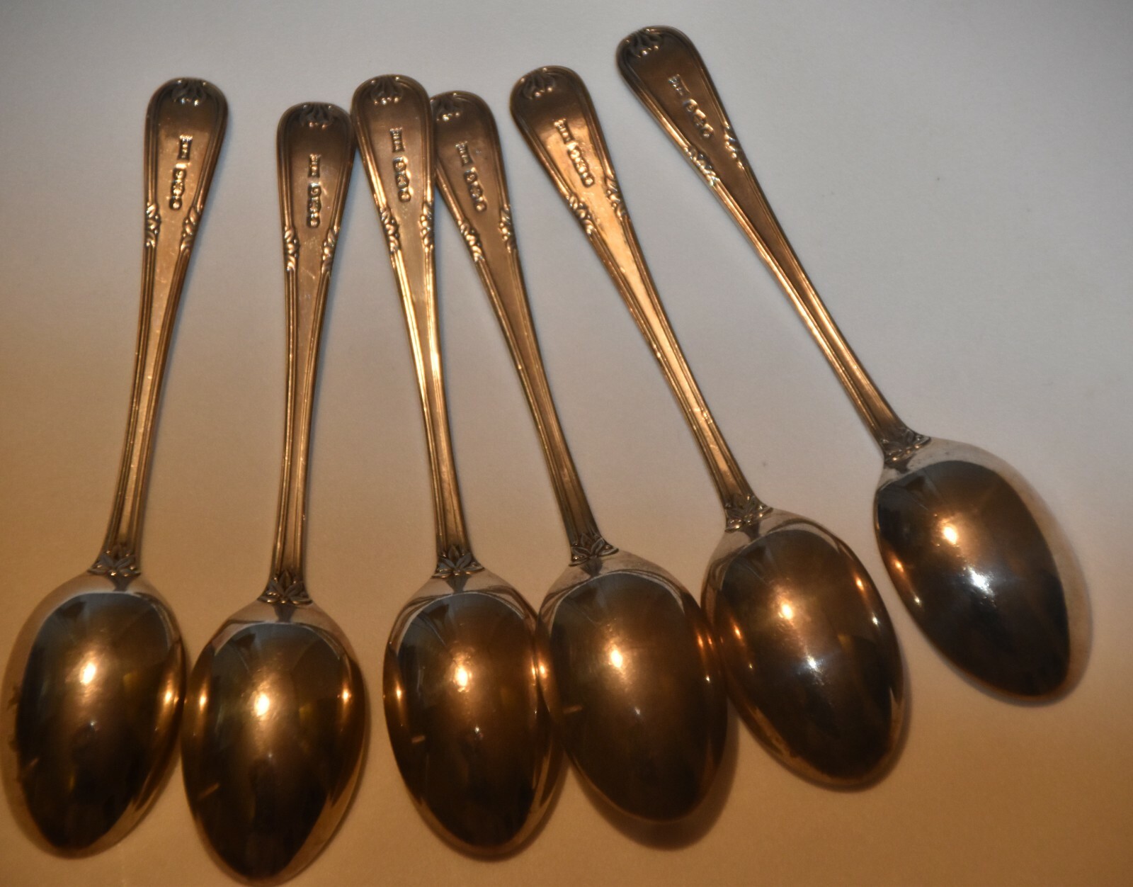 Set of 6 Sterling Silver Spoons, George VI, Sheffield 1949, Walker ...