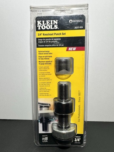 New Klein Tools 53727SEN Knockout Punch & Die Draw Stud Set 3/4” Made ...
