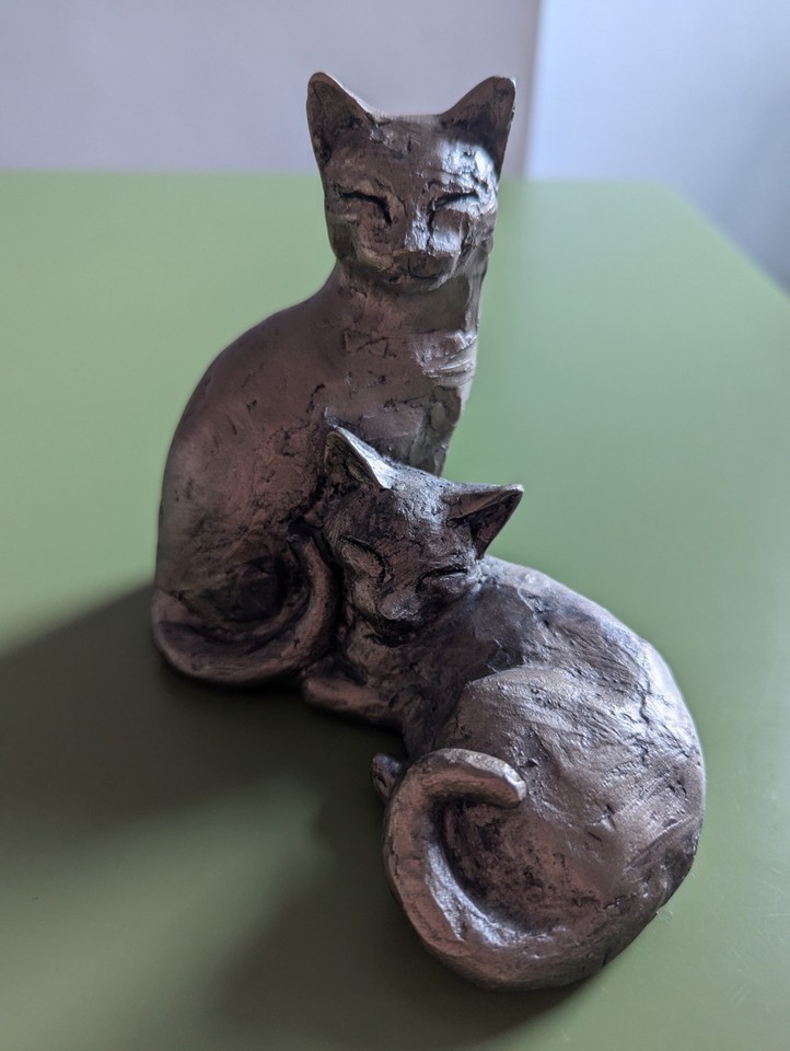 Frith Sculpture Toby & Poppy Bronze Cat Figurine by Paul Jenkins ...