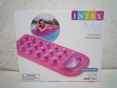 INTEX ~ 18 POCKET SUNTANNER MAT ~ 74" x 28" ~ PINK ~ FACTORY SEALED | eBay
