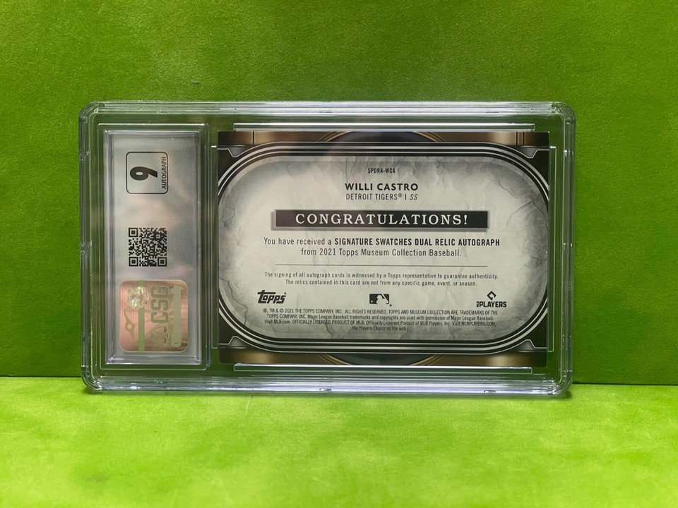 2021 Museum Collection Signature Dual Relic Auto Copper Will Castro /50 ...