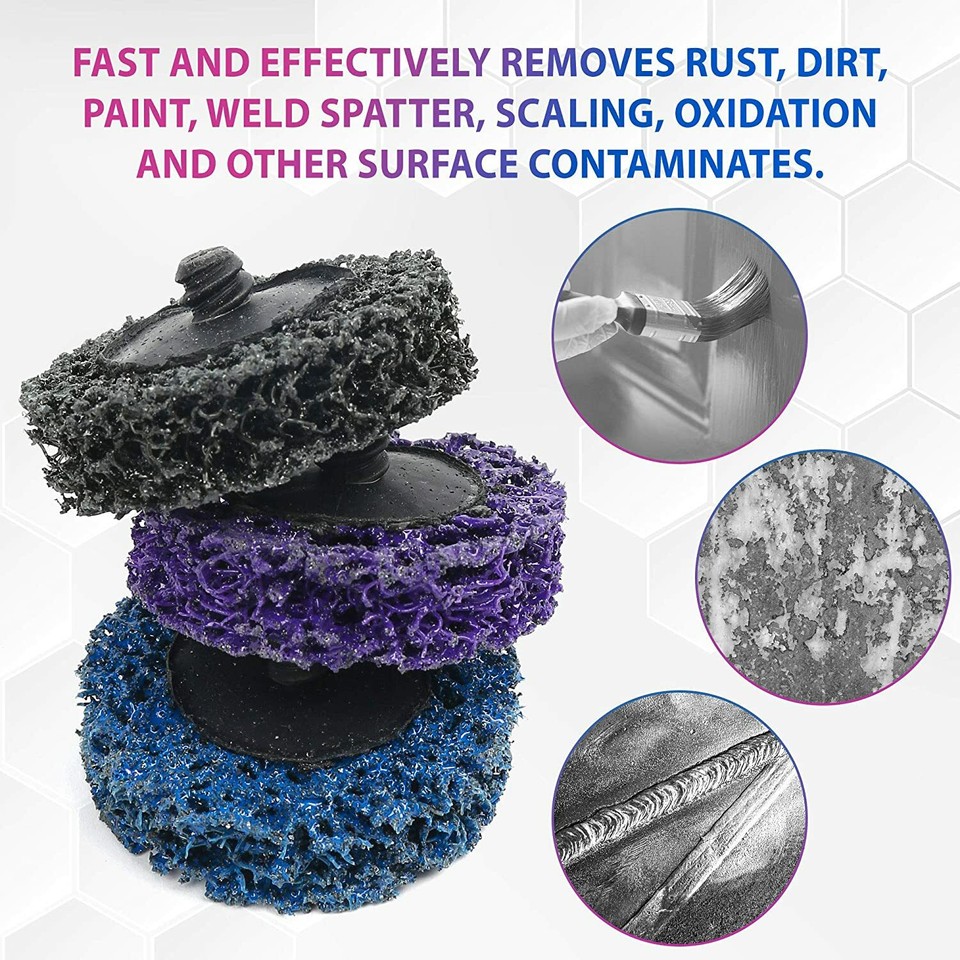 12 PACK 2'' Roloc Strip Disc Wheel Paint Rust Removal Surface ...