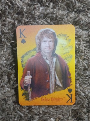 The Hobbit 2012 Cartamundi 3D Playing Cards, Bilbo Baggins, Black King ...