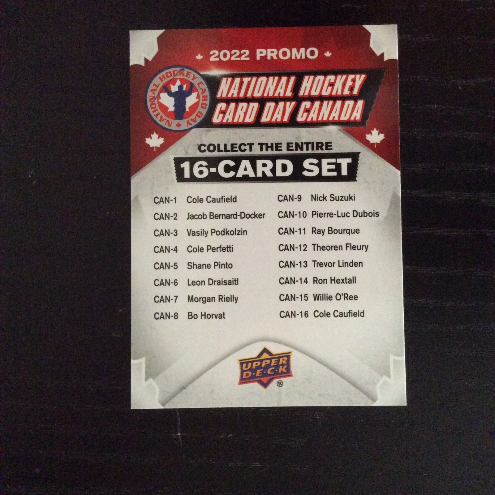 2020 2021 2022 2023 2024 Upper Deck National Hockey Card Day NHCD Base ...