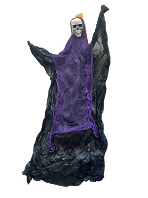 Huge Hanging Skeleton Skull Ghoul Creepy 7ft Halloween Decor Adjustable ...