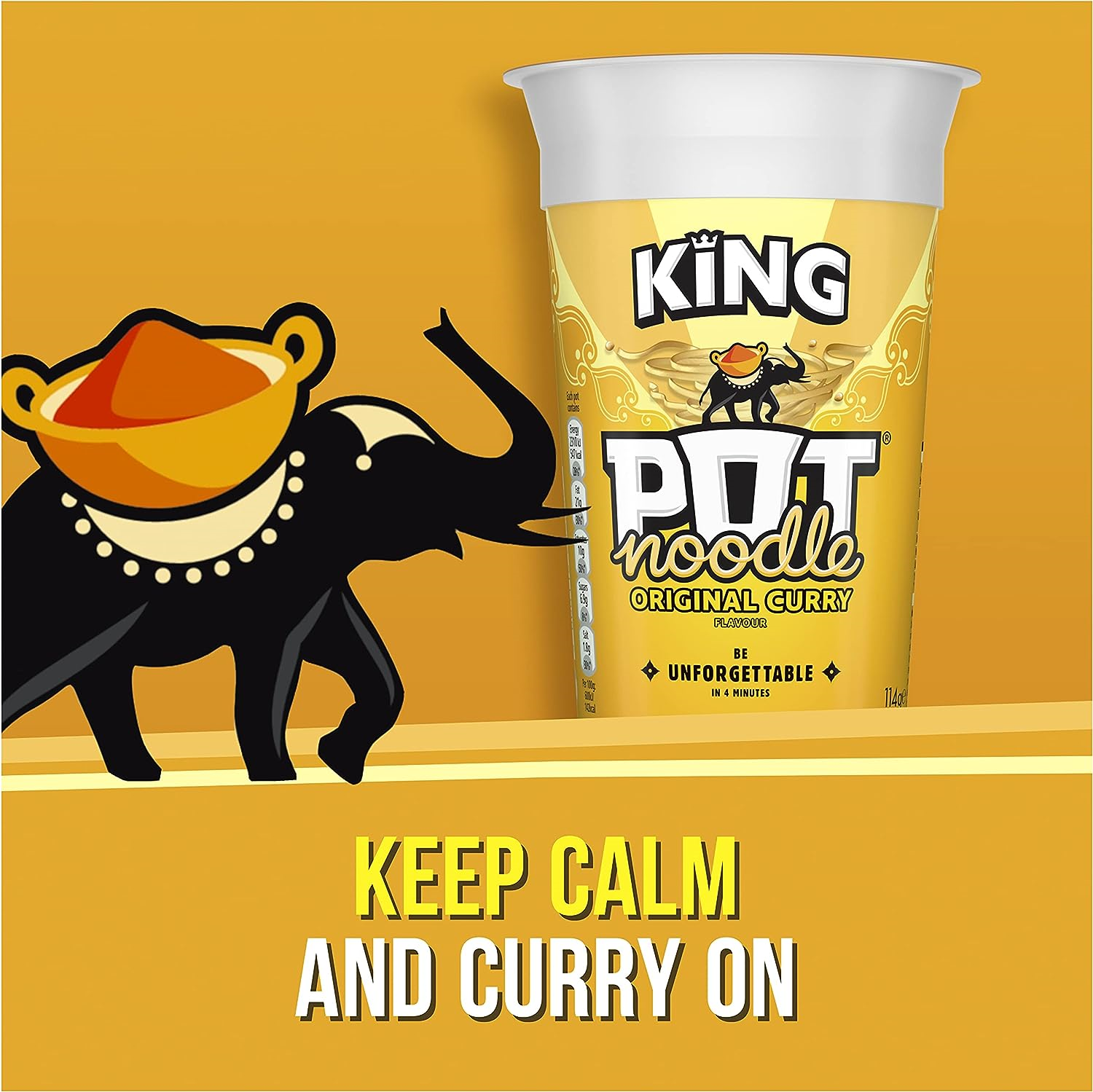 Pot Noodle Original Curry Multipack Vegetarian Instant Snack King Pot ...
