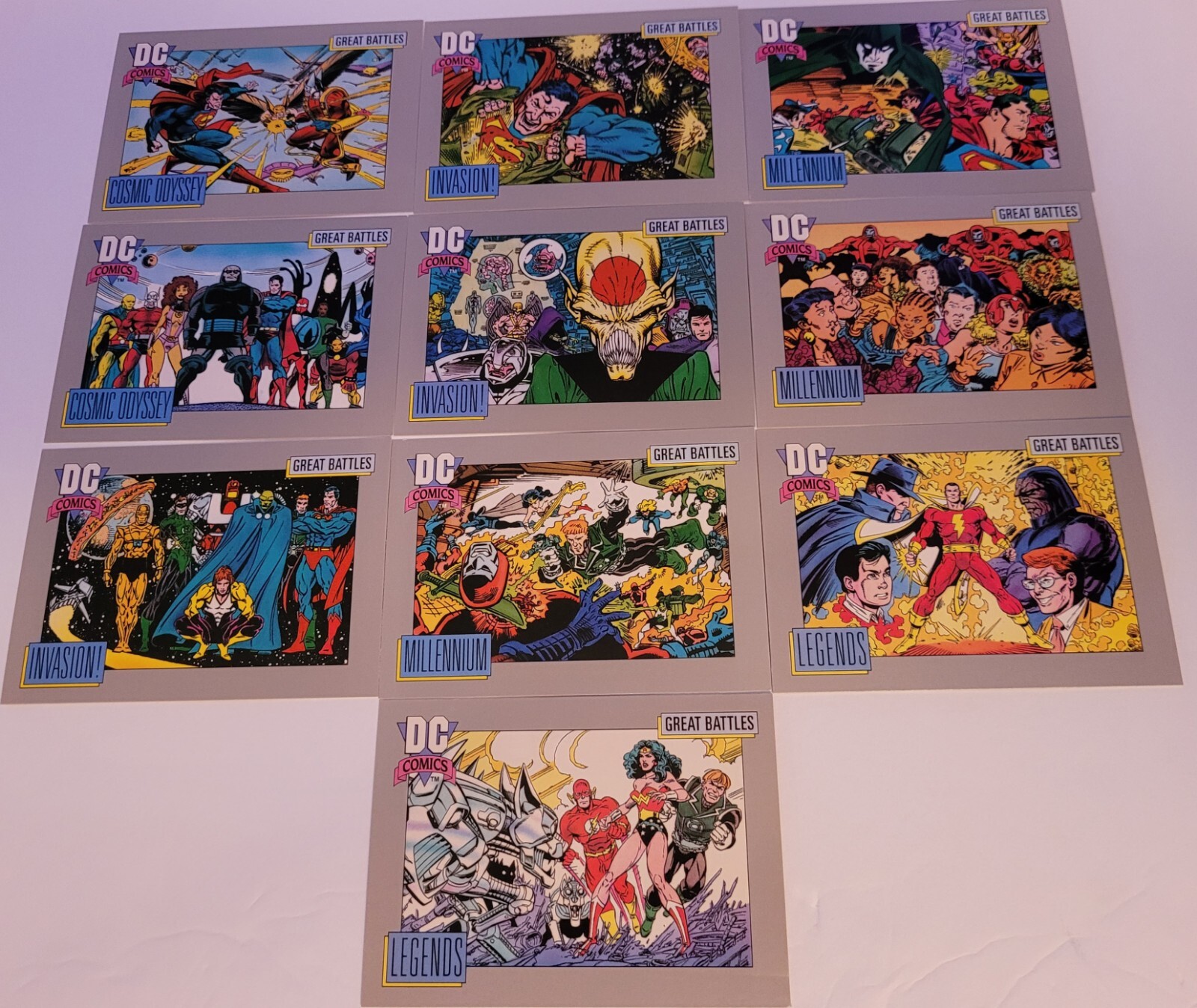 #3 (Lot Of 10) Assorted 1991 Impel DC Comics Super Hero Trading Cards ...