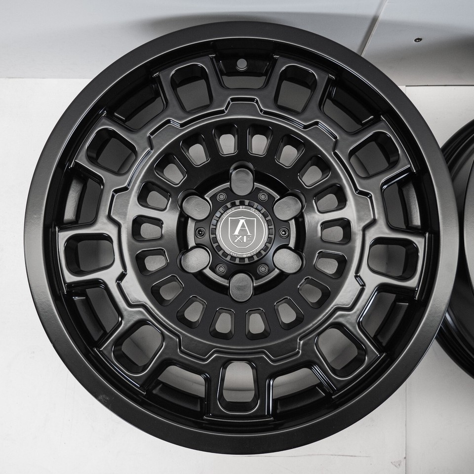 Mercedes Sprinter VW Crafter 17” Alloy Wheels Axe EX38 Satin Black ...