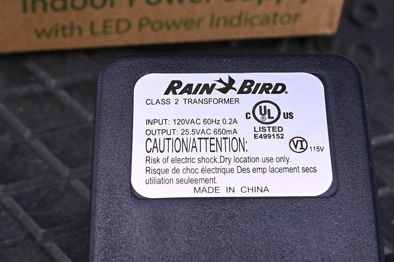 Rain Bird Transformer 24V .650mA for the PC-506 Sprinkler Timer 2 Bare ...
