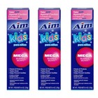 3 Pack AIM Kids Mega Bubble berry Gel Anti-Cavity Toothpaste, 4.4 oz ...