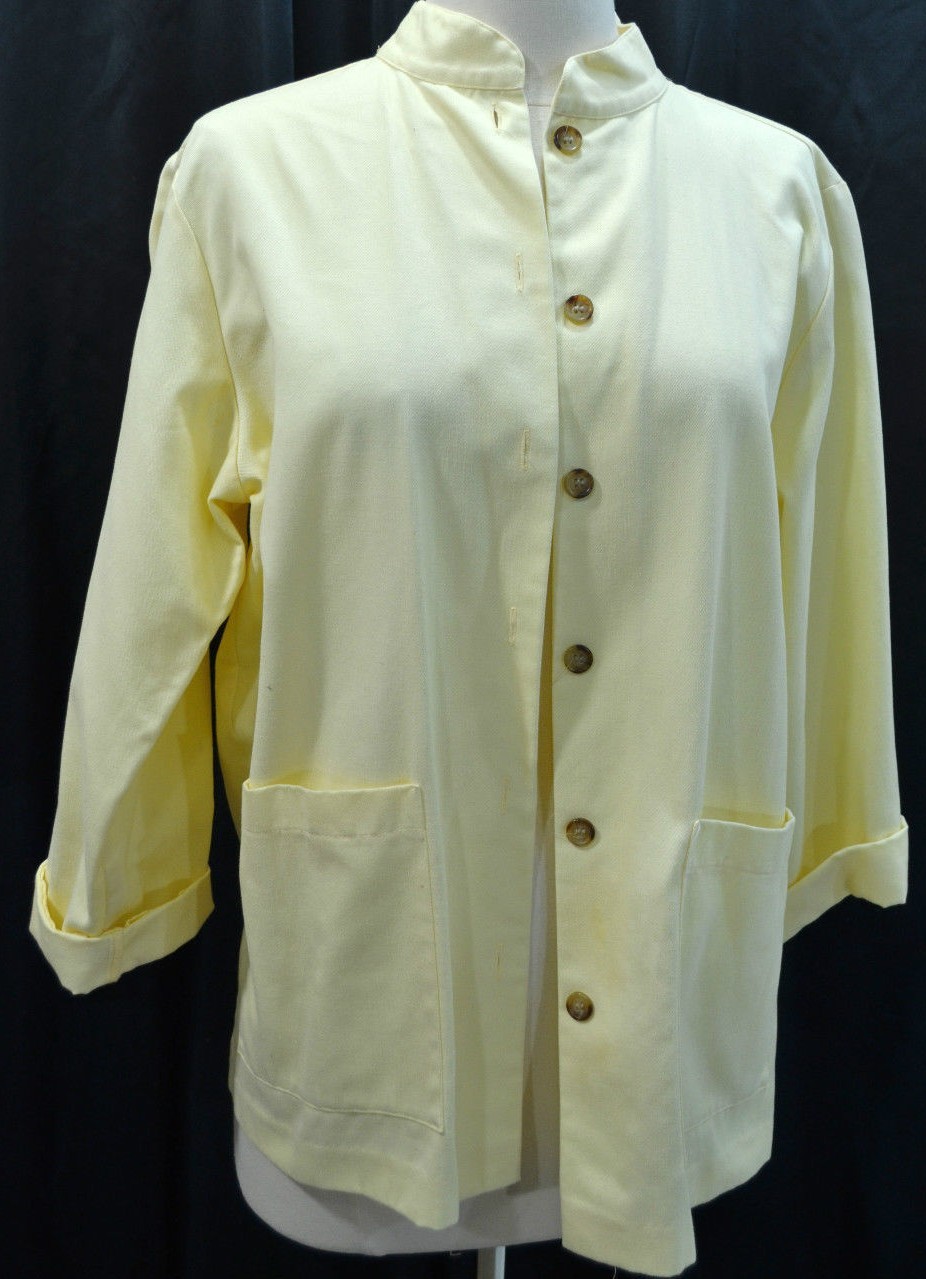 Appleseeds light lemon yellow Jacket Coat Blazer Top Shirt button up ...