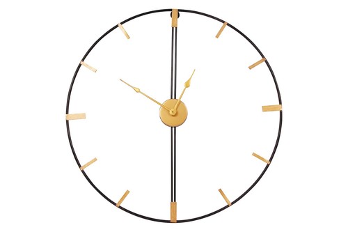 Indian Artisans Black Frame Wall Clock With Golden Marking | eBay