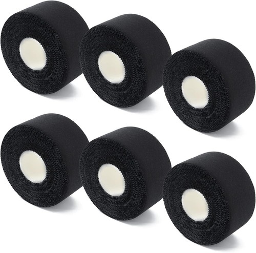 (6 Pack) Black Athletic Sports Tape, Very Strong Adhesive and ...