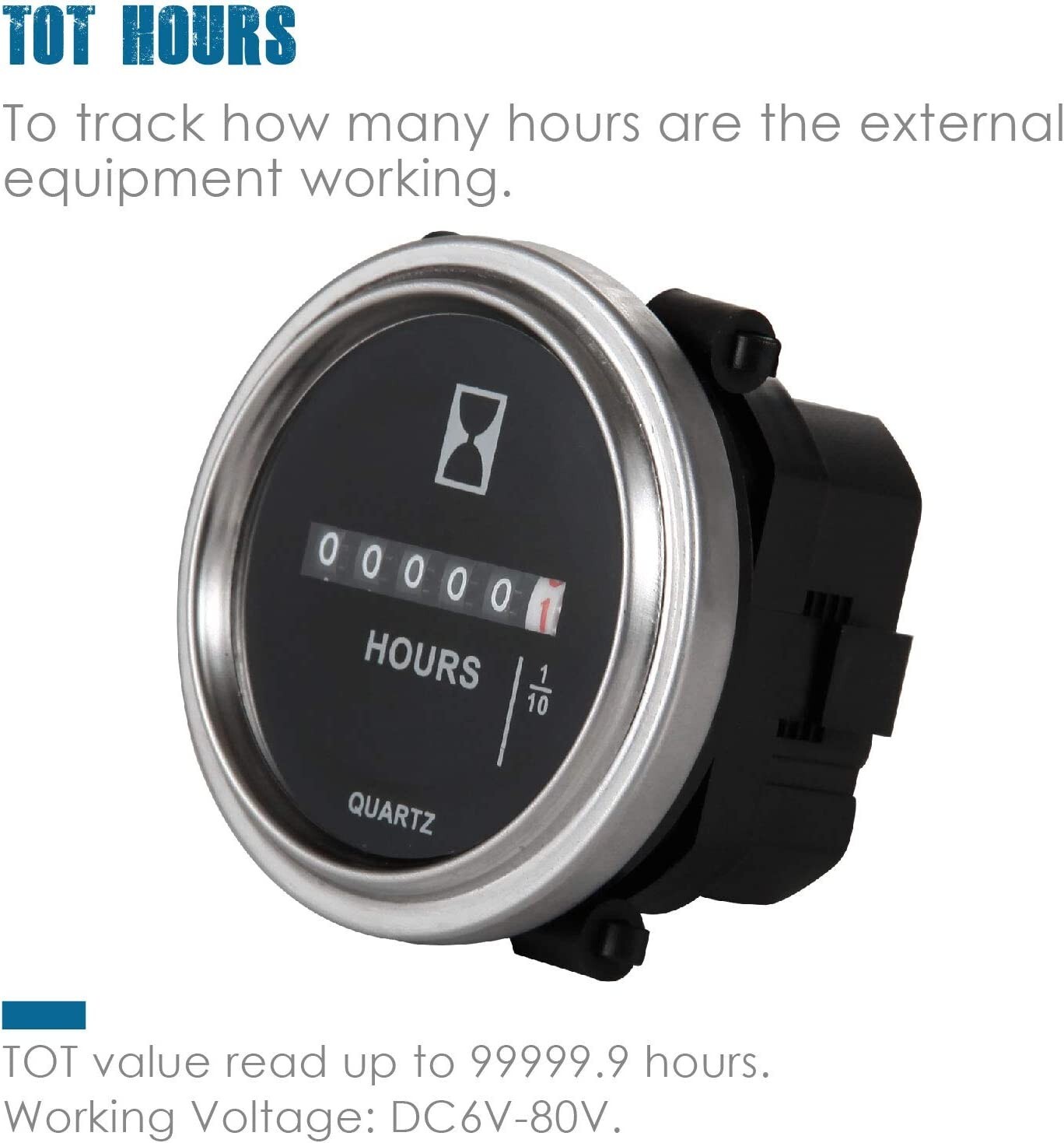 DC6V 8V 12V 24V 36V 48V 60V 80V Mechanical Hour Meter Engine For Boat ...