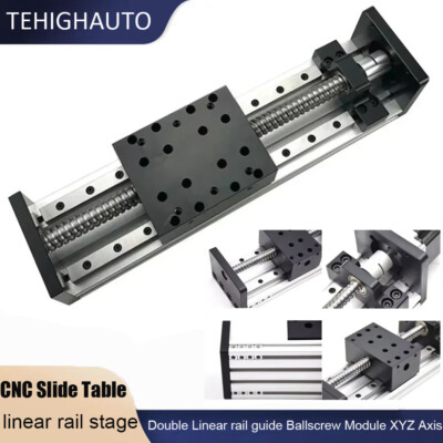 Double Guides Linear Slide Stage 2pcs*MGN12R sliders Ball screw Module ...