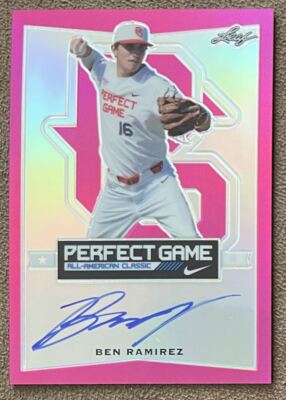 2016 Leaf Perfect Game Pink Autograph Ben Ramirez Rookie /20 #BA-BR1 | eBay