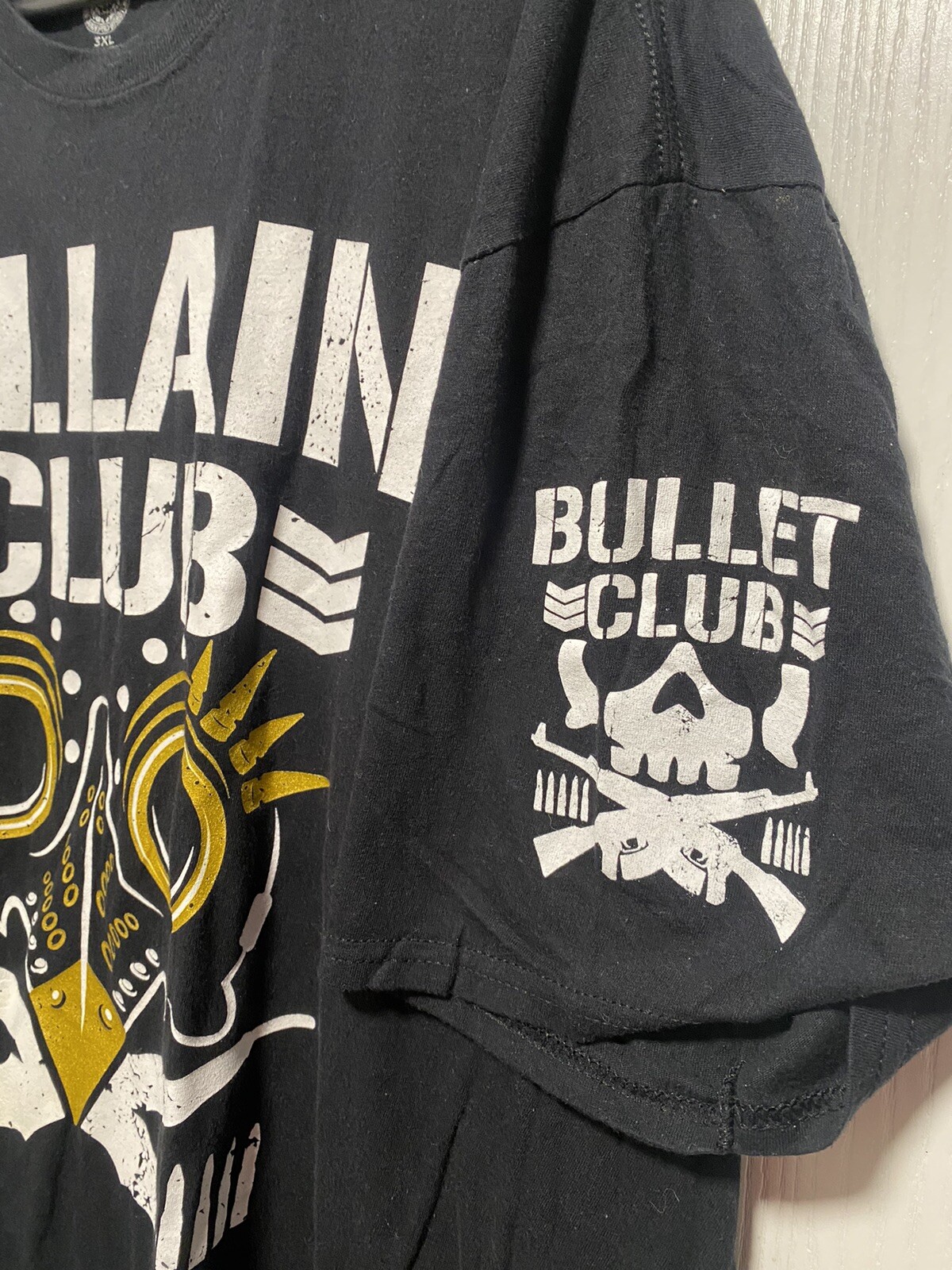 Marty Scurll Villain Club gold print T-Shirt 3XL Bull… - Gem
