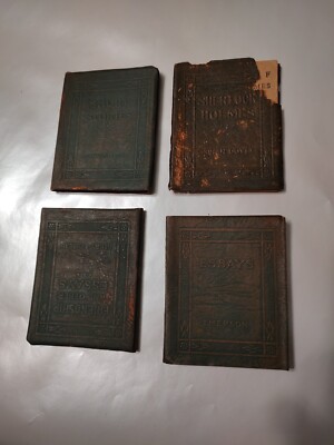 LOT OF 4 VINTAGE LITTLE LEATHER LIBRARY BOOKS Sherlock Holmes | eBay