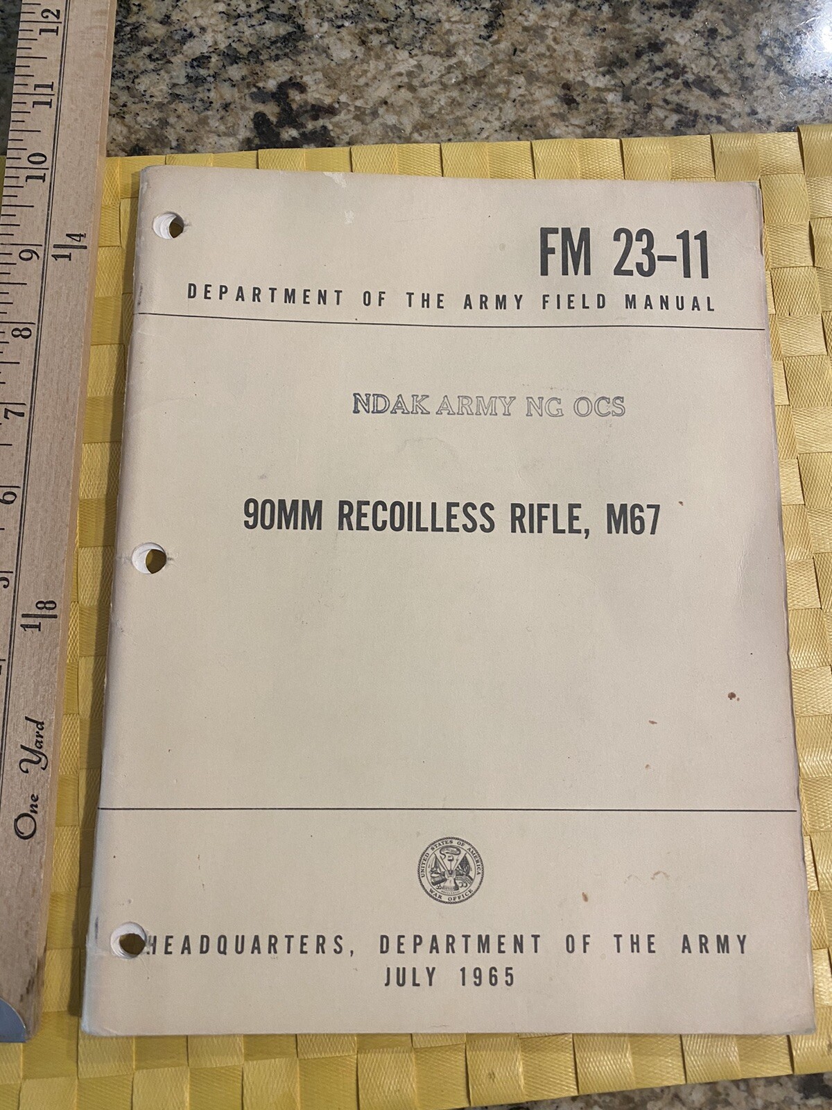 FM 23-11 90mm Recoilless Rifle, M67 July 1965 With change notices C2 ...