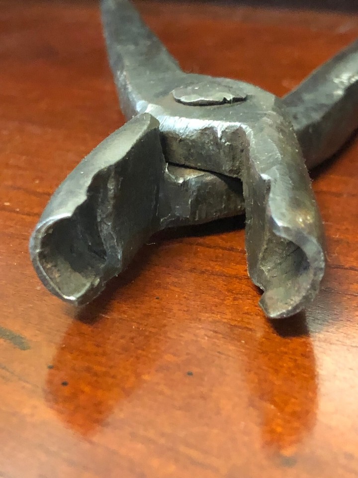 Blacksmith Tools--Vintage Custom Hand Forged Pliers-Form Bolt Heads | eBay