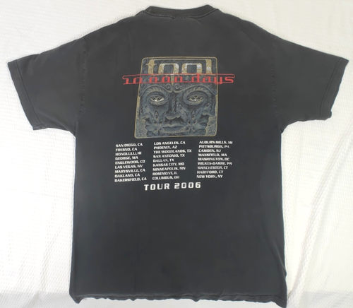 VTG 2006 Tool 10,000 Days Concert Tour T Shirt Size Large Double Sided ...