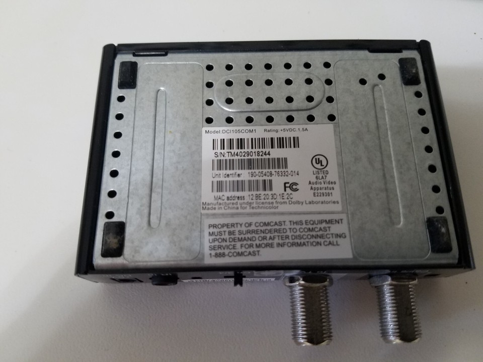 Digital Transport Adapter Box with Cabel ( Comcast small TV Box) DCI105 ...