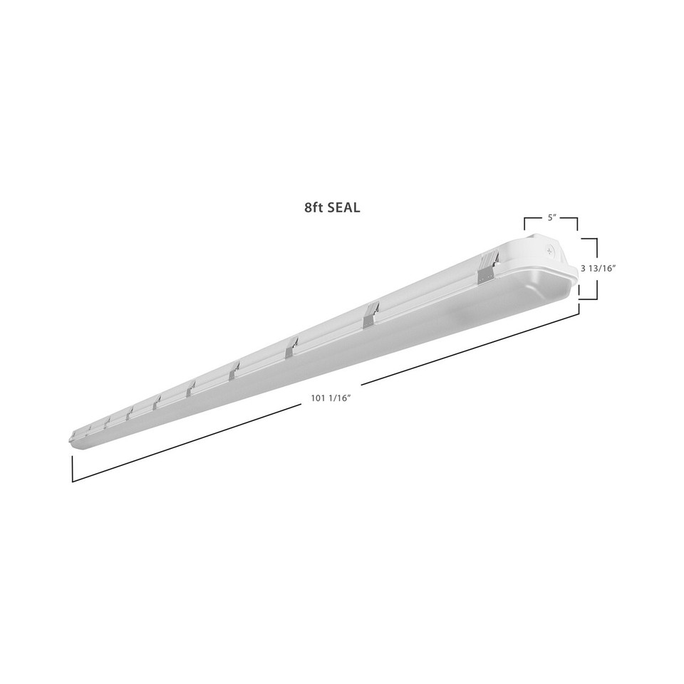 RAB SEAL8 LED Vapor Proof Light 8ft 120-277V IP66 NSF 60/80/100W 35/40 ...