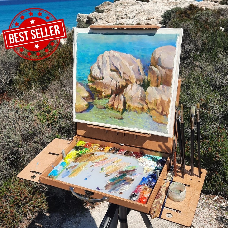Plein Air Pochade Box, outdoor artist easel with Wings | eBay